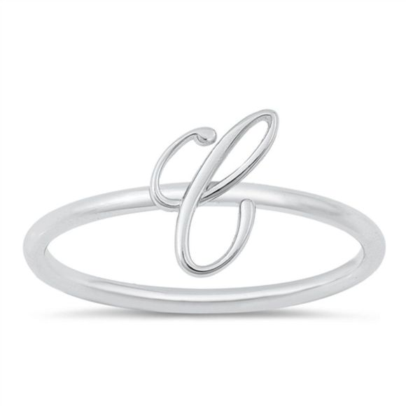 Ring | Jewelry | Script Letter Ring Letter J Ring Available Sz 5 ...